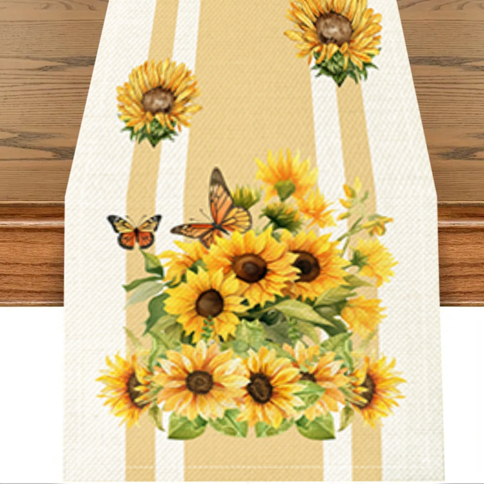 Sunflower Linen Table Banner Western Restaurant Home Living Room Coffee ...