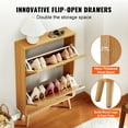 SKYSHALO Footwear Cabinet: Dual Flip Compartments, Entryway Shoe ...
