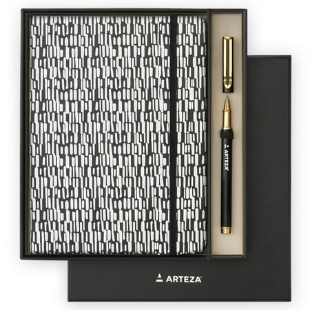 Arteza Journal Gift Set, 6 x 8 Inches, 96-Sheet Notebook with Double ...