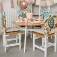 2 Pack Coastal Sea turtle Chair Back Covers Beach Starfish Shell Conch ...
