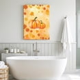 Autumn Orange Canvas Wall Art for Living Room, Pumpkin Maple Leaves ...