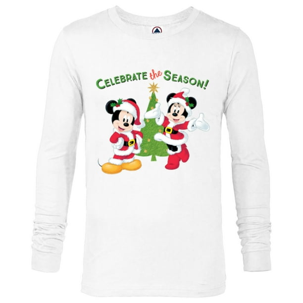 Disney Santa Mickey Minnie Celebrate Season Holiday - Long Sleeve T ...