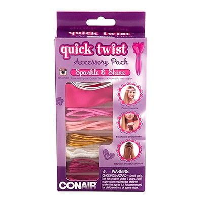 Conair Quick Twist Hair Braider Accessory Kit, Sparkle and Shine ...