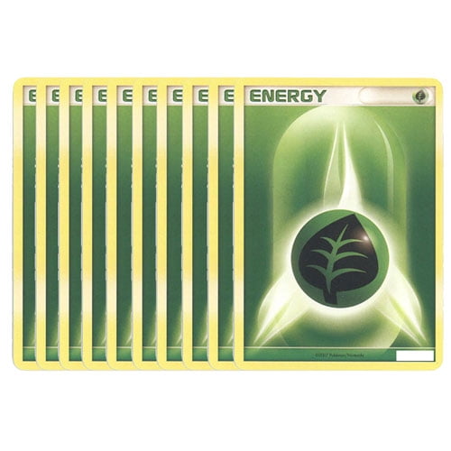 Pokemon Cards - LOT OF 10 GRASS ENERGY Cards (green) - Walmart.com ...