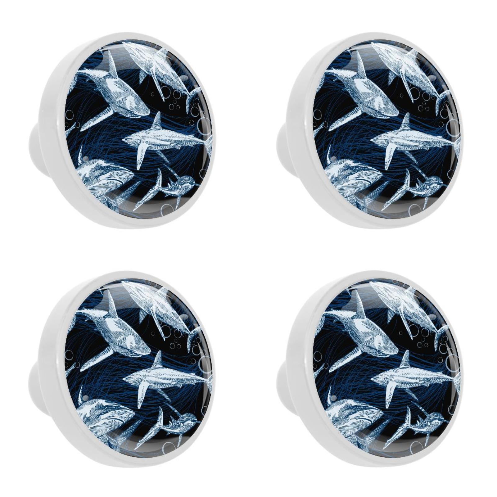4 Pcs Underwater Shark Knobs for Kitchen Cabinet Cupboard Dresser ...