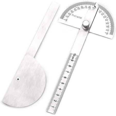 Round Head Angle Protractor, 0-180 Degrees Stainless Steel Angle ...