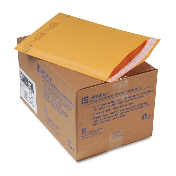 Sealed Air Jiffylite Self-Seal Mailer, Side Seam, Golden Brown ...