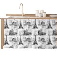 Black Architecture Cabinet Curtains 28" W x 51" L Retro Classic Black ...