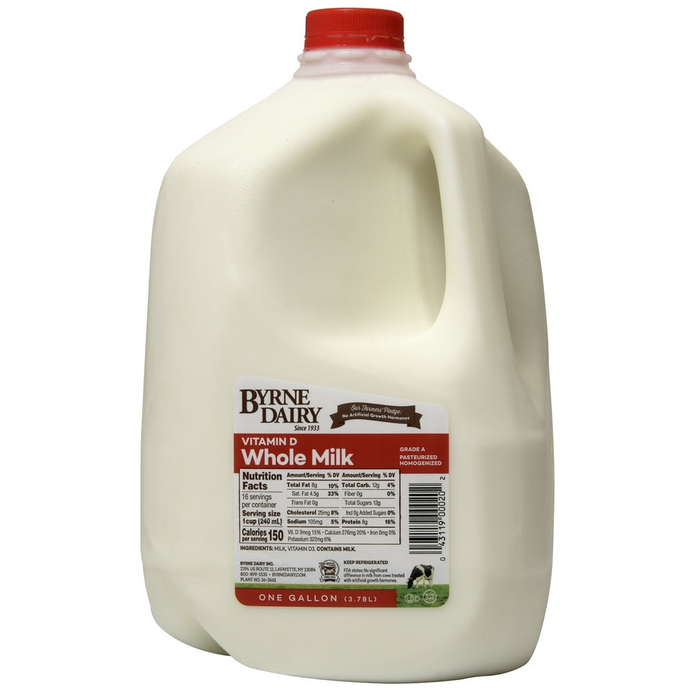 Byrne Dairy Whole Unflavored Milk 1 Gallon Walmart Walmart byrne-dairy-whole-unflavored-milk-1-gallon-walmart-walmart