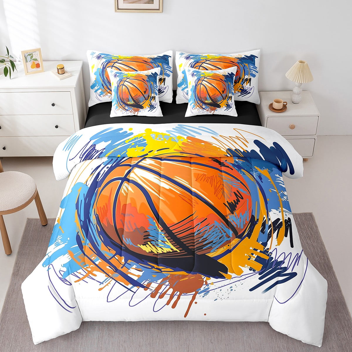 Click here for Erosebridal Orange Basketball Bedding Sets  Ball P... prices