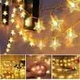 33ft 80 LED USB Star String Lights – Warm White Fairy Lights for ...