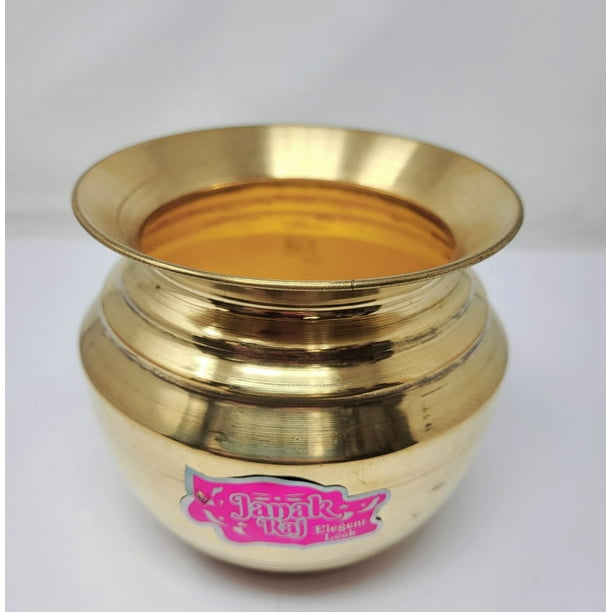 Brass pooja lota, kalash lota for festival puja, home temple - Walmart.com