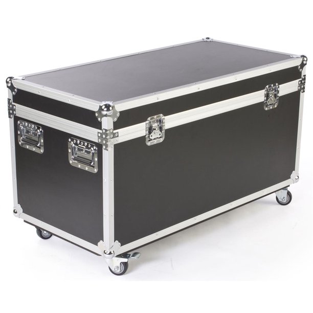 Large Black Transport Trunk with a Chrome Trim, Polystyrene Foam ...