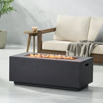 VENTOPYR 40.5-inch Outdoor Propane Fire Pit Coffee Table w Concrete ...