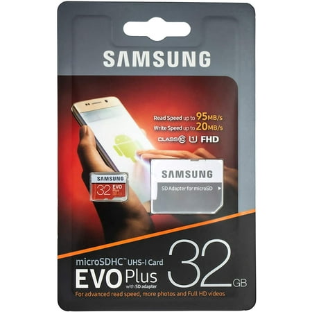 Samsung Evo Plus 32GB Micro SDHC Memory Card Class 10 (MB-MC32G) Works ...