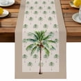 Coastal Palm Trees Dining Table Runner, Tropical Plant Summer Nature ...
