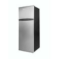 Hamilton Beach Retro 7.2 cu ft. Top Mount Fridge with Stainless Steel ...