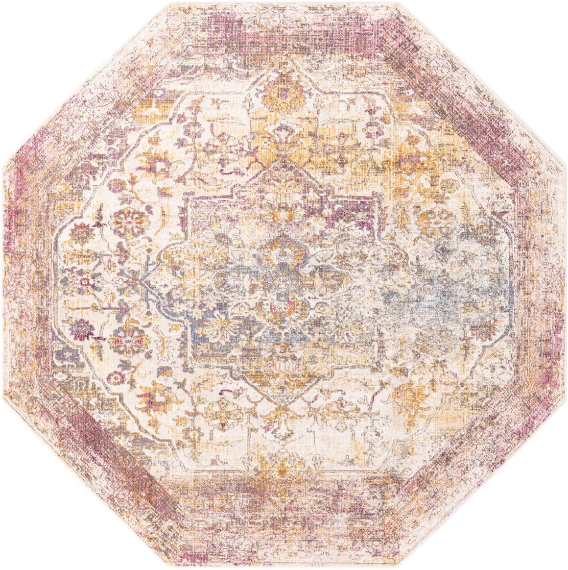 Rugs.com Deepa Collection Rug – 8 Ft Octagon Multi Medium Rug Perfect ...