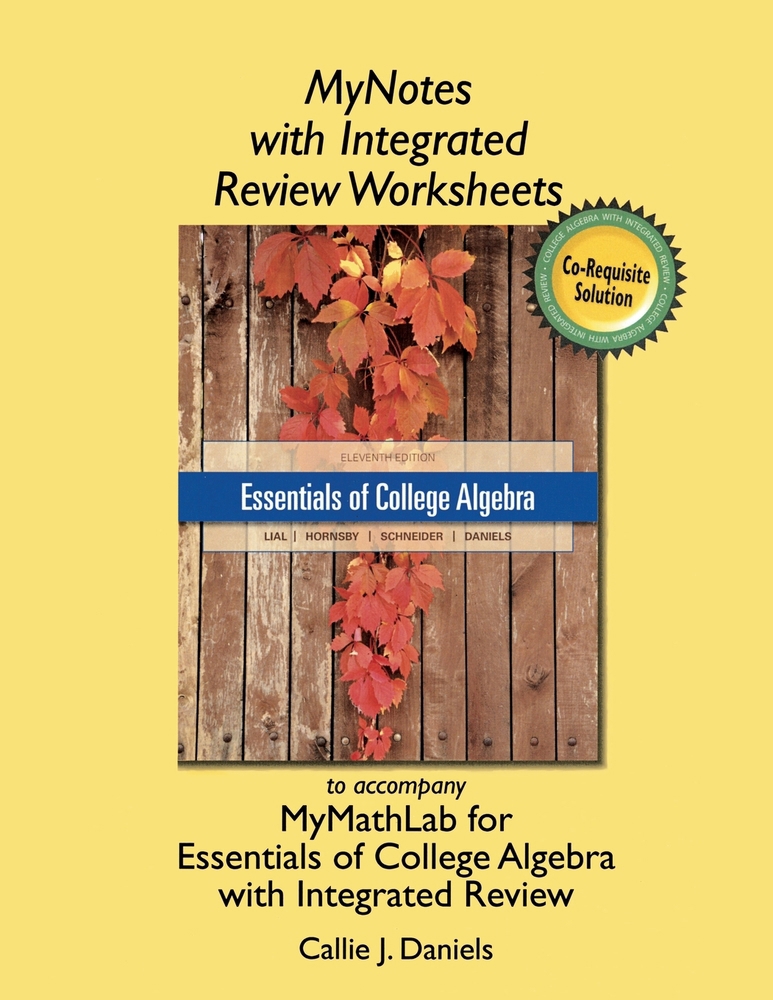 Pre-Owned Mynotes Worksheets for Essentials of College Algebra with ...
