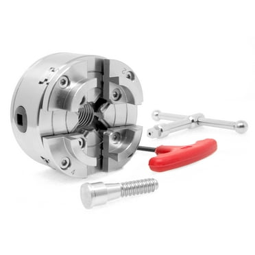 WEN 4-Inch 4-Jaw Self-Centering Lathe Chuck Set with 1-Inch x 8TPI ...