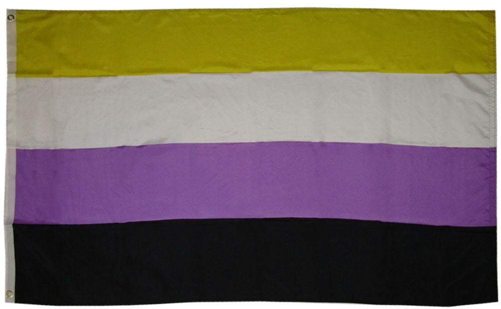 3x5 Non-Binary Pride Flag 3x5ft with Grommets LGBTQIA NB Pride 100D ... 3x5 Non-Binary Pride Flag 3x5ft with Grommets LGBTQIA NB Pride 100D ...