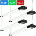 4/8 Pack 42W Dual Tube LED Garage Light, T8 Double-Ended Linkable 6500K ...