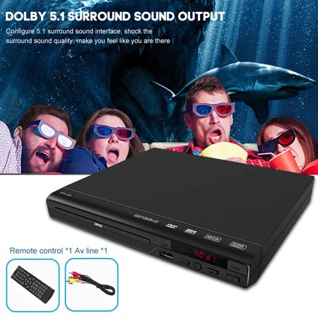 720P DVD Player Entertainment With AV Cable Music Audio USB Compatible ...