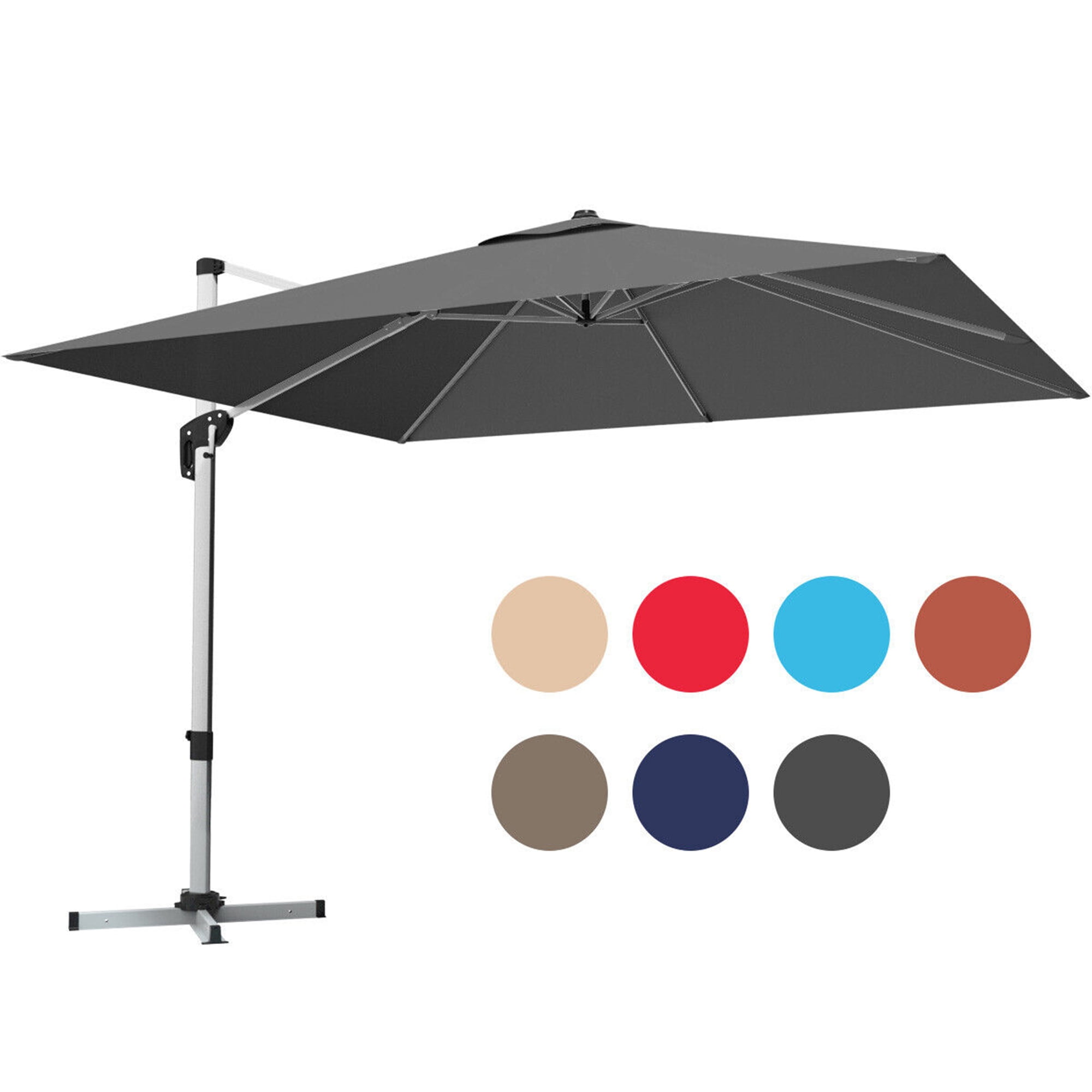 Click here for Gymax 10 Ft Square Offset Hanging Patio Umbrella 3... prices