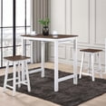 LHYY [3-Piece Counter Height Dining Set] Space-Saving Table with 2 ...