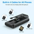 JIUMESS 20000mAh Power Bank Portable Charger with Cables, USB Fast Charging for Phone - Walmart.com