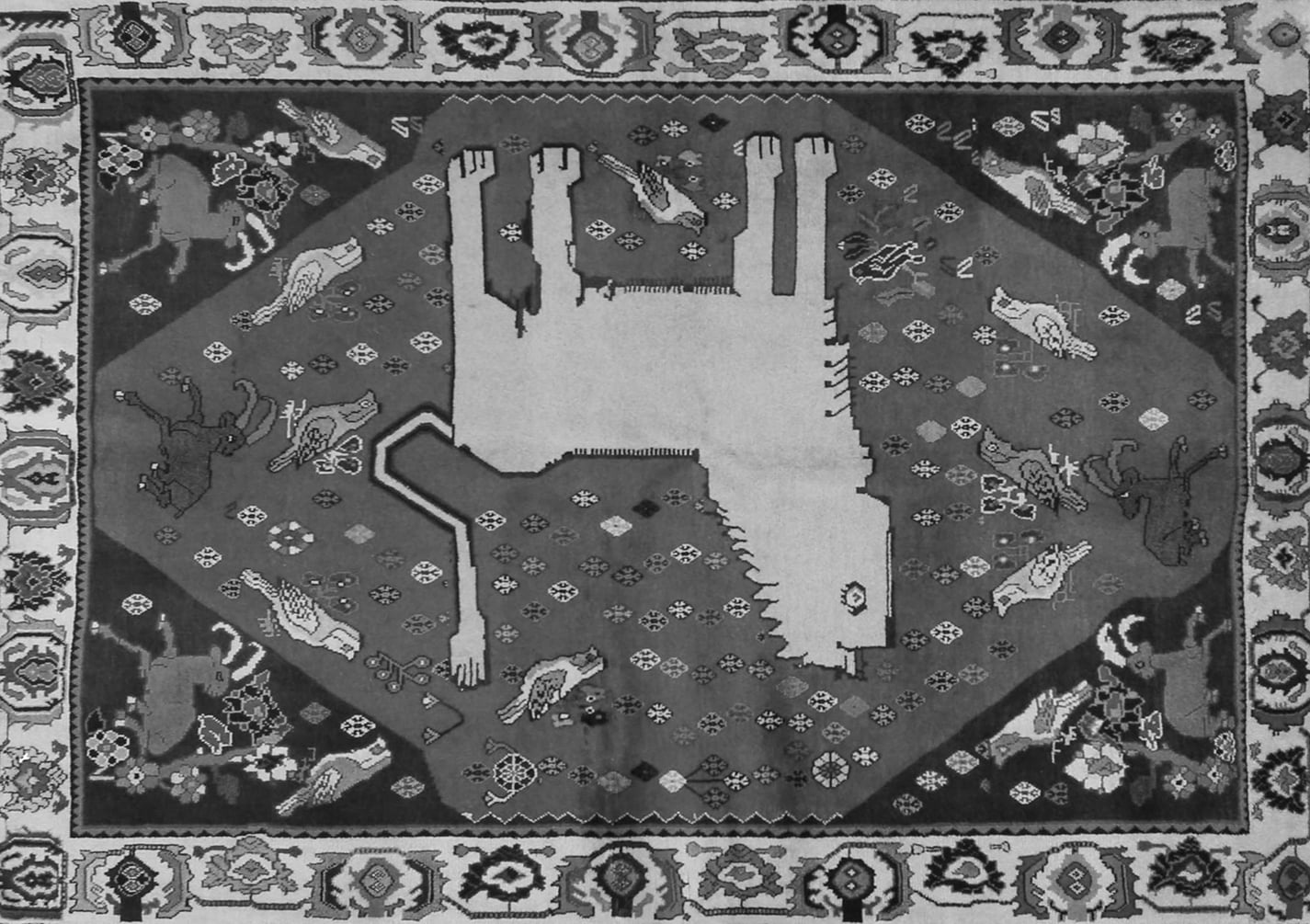 Ahgly Company Indoor Rectangle Persian Gray Traditional Area Rugs, 2' x ...