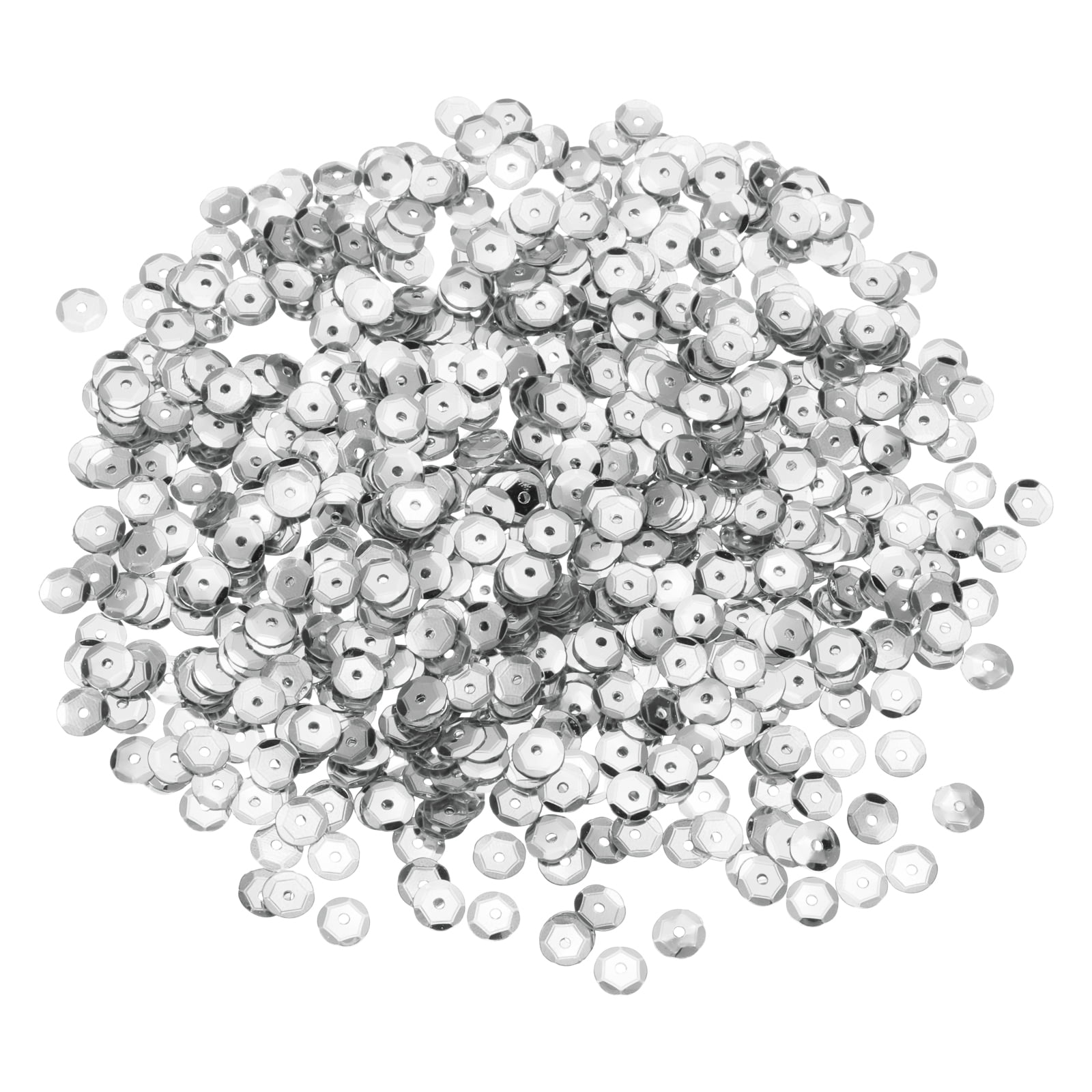 Click here for Uxcell Loose Sequins 2200 Pcs 8mm Silver Backed Cu... prices