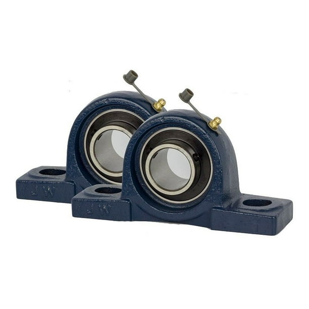 UCP204-12 Pillow Block Bearing 3/4" Bore 2 Bolt Solid Base (2PCS) - Walmart.com
