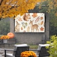 Autumn Theme Waterproof Outdoor TV Cover, Rustic Squirrel Rabbit Deer ...