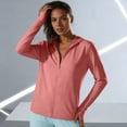 Cfrylhy Womens Hooded Sun Shirts Summer Long Sleeve Full Zip UPF 50 ...