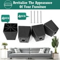 Rubber Plastic Sofa Legs Chair Extenders Patio Furniture Feet Man 4 Pcs ...