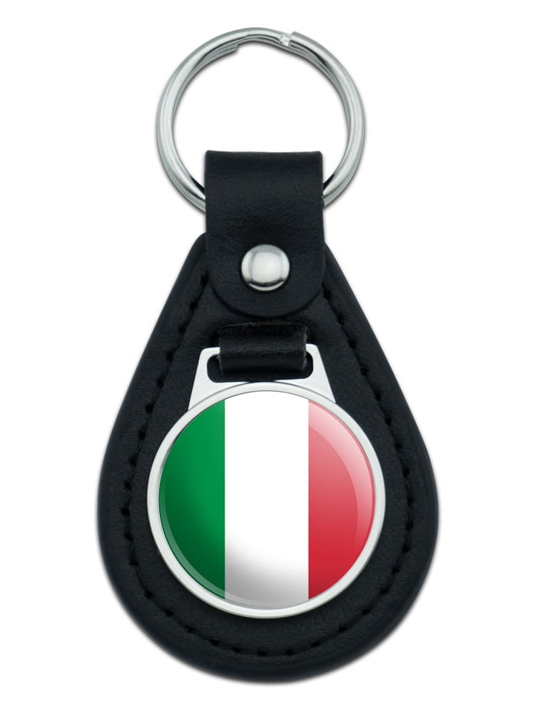 Italy National Country Flag Black Leather Keychain - Walmart.com