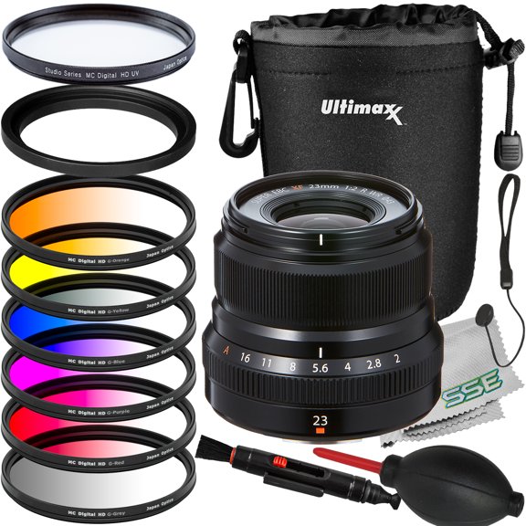 Fujifilm XF 35mm F/2 R WR Lens (Black) with Advanced Accessory and ...