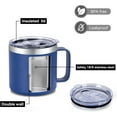 LIDUI-14 oz Insulated Stainless Steel Travel Coffee Mug with Handle ...