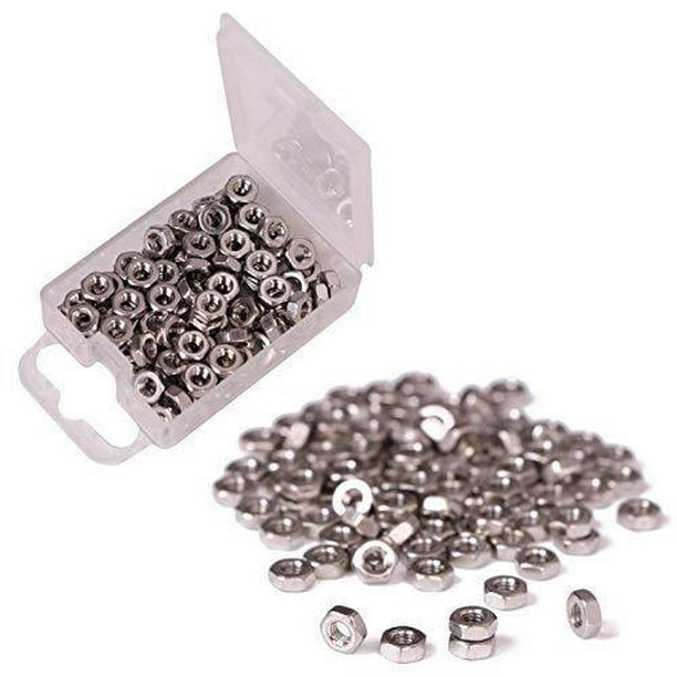 Shapenty 100PCS 3mm Small Stainless Steel Female Thread Hex Screw Nut ...