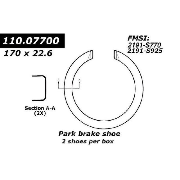 Chevrolet Camaro Parking Brake Shoe
