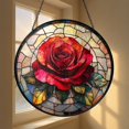 Rose Blossom Glass Suncatcher – Decorative Window Hanging - Walmart.com