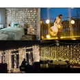 LED Twinkle Star Window Curtain String Light Wedding Party Home Garden ...