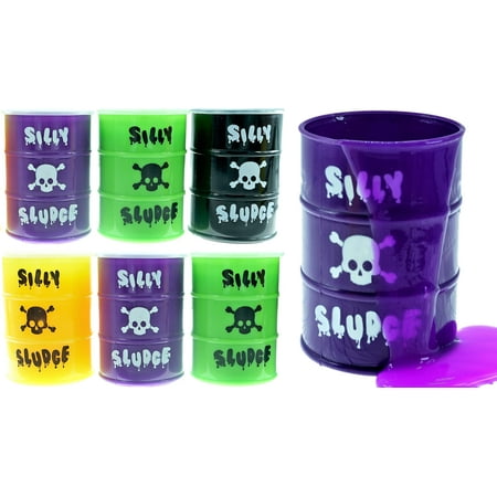 JA-RU Large Slime in a Barrel Silly Sludge (6 Units) Fidget Toys Oil ...