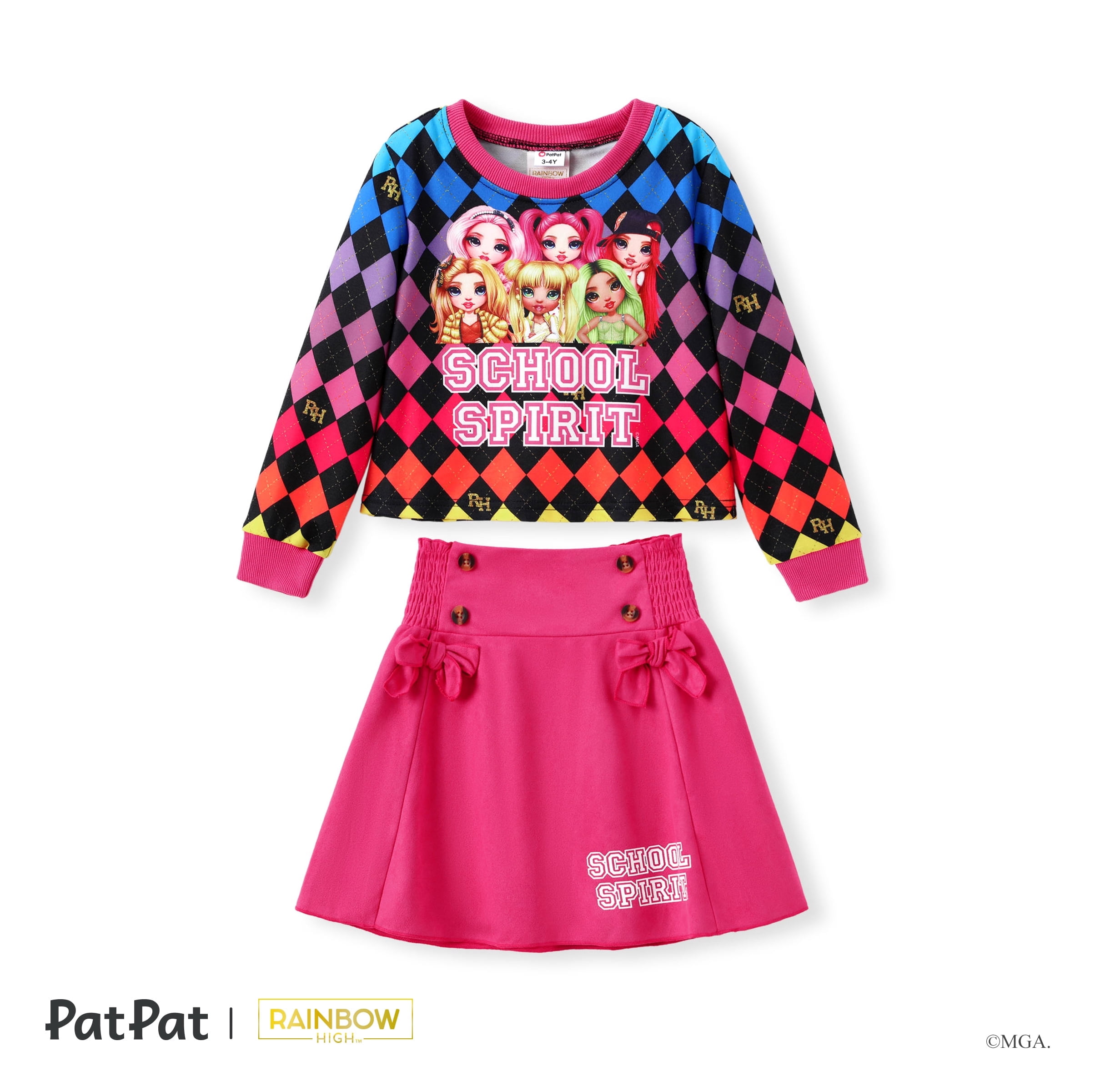L.O.L Surprise! Girls Dresses Rainbow High School Spirit Graphic Shirts ...