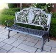 Oakland Living Golfer Cast Aluminum 50 in. Antique Bronze Bench ...