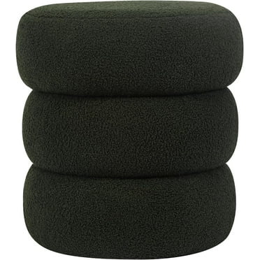 Mark&Day Pouf Ottoman - Harmannsdorf Texture Lime Round Foot Rest ...