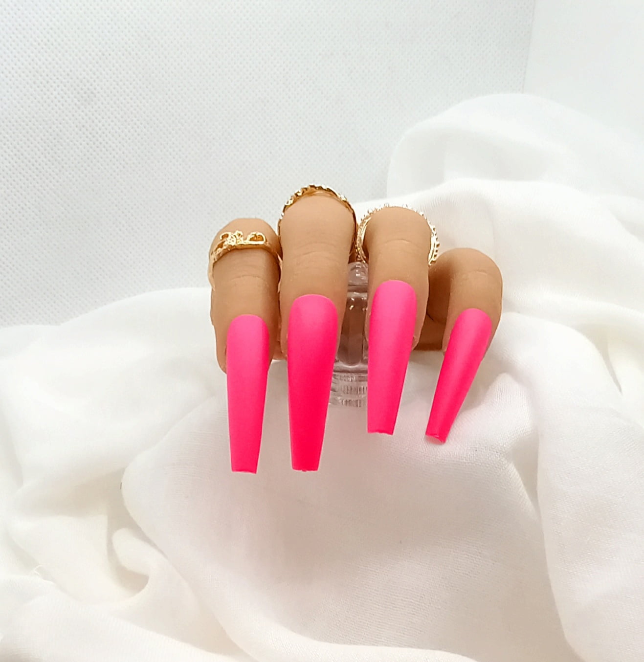 Lovely Claws Matte Hot Pink 2XL Press On Nail set - Walmart.com