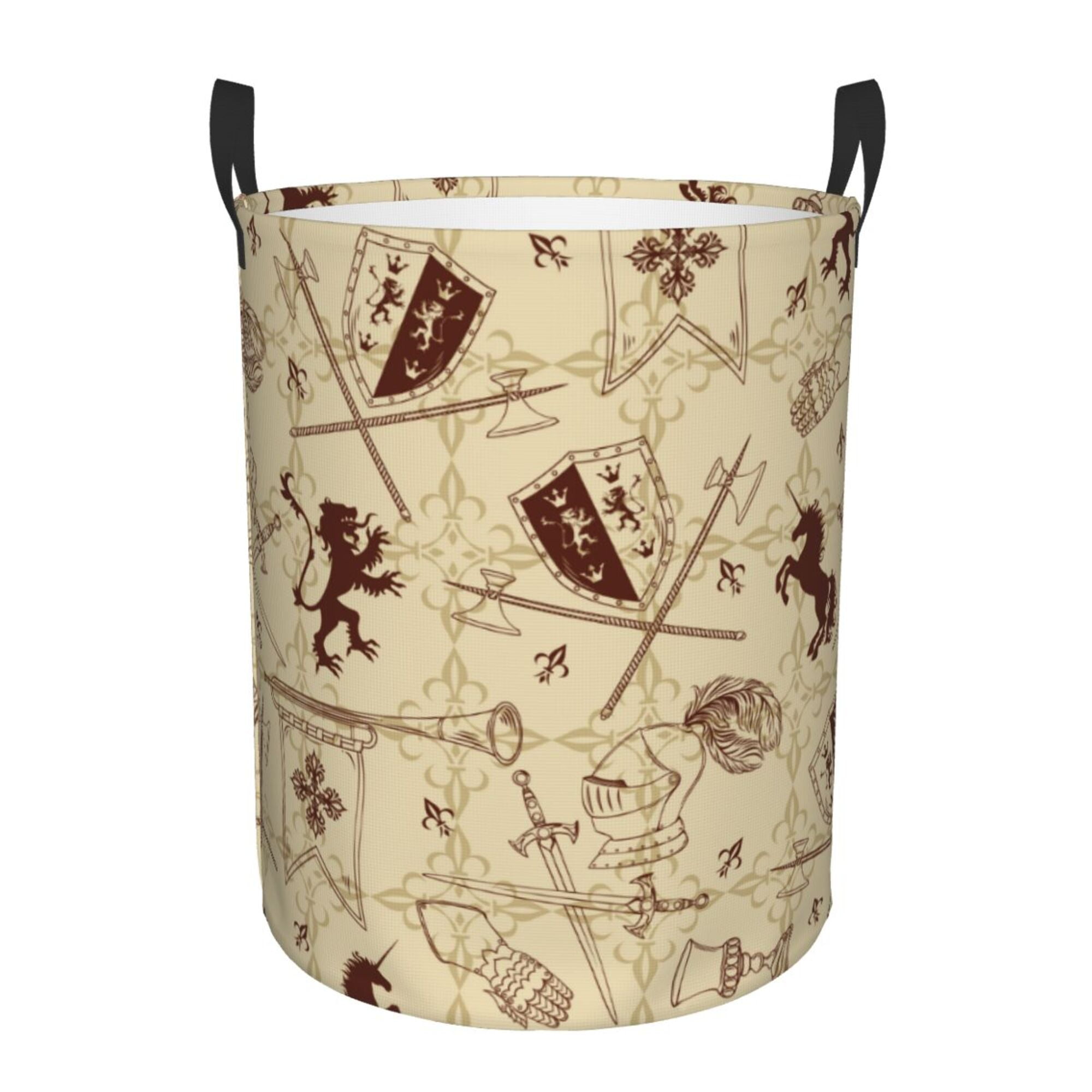 TEQUAN Waterproof Laundry Hampers, Medieval Knight Shield Pattern ...