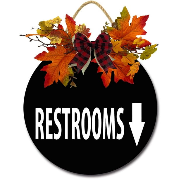 Eveokoki 11" Restroom Sign,Wall Sign Name Plate,Gender Neutral Toilet ...